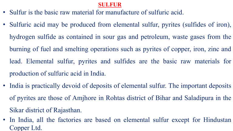 Sulfur: Properties, Production & Uses | Chemistry Excerpt