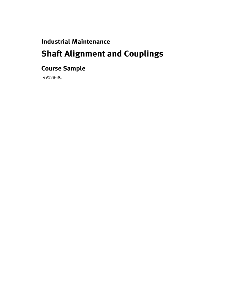 Shaft Alignment & Couplings Course Sample