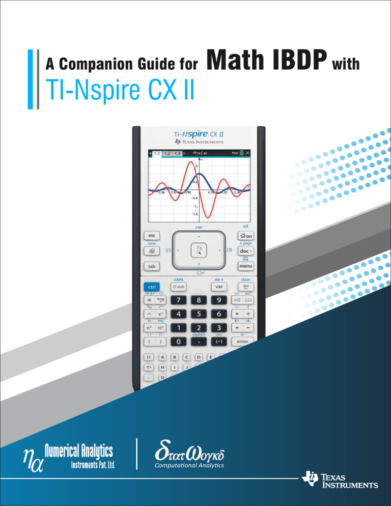 TI-Nspire CX II Math IBDP Companion Guide