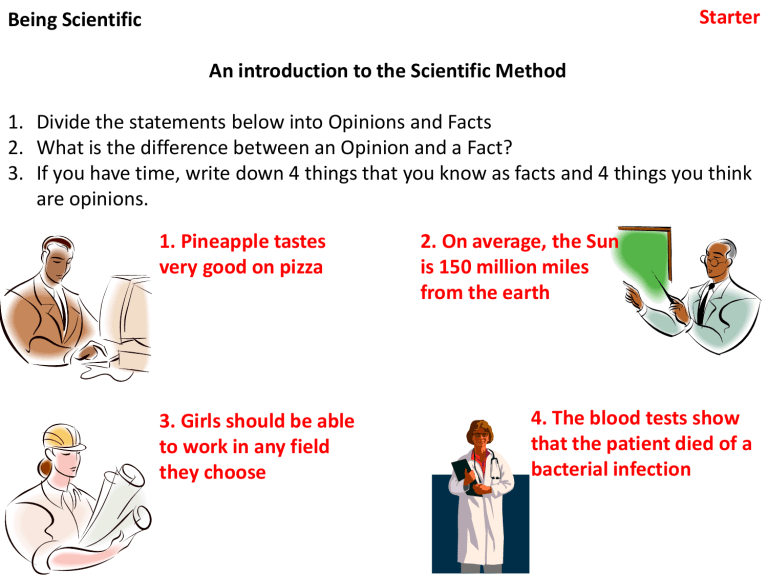 Scientific Method Introduction: Facts, Opinions, & Steps