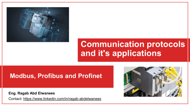 Modbus, Profibus, Profinet Communication Protocols