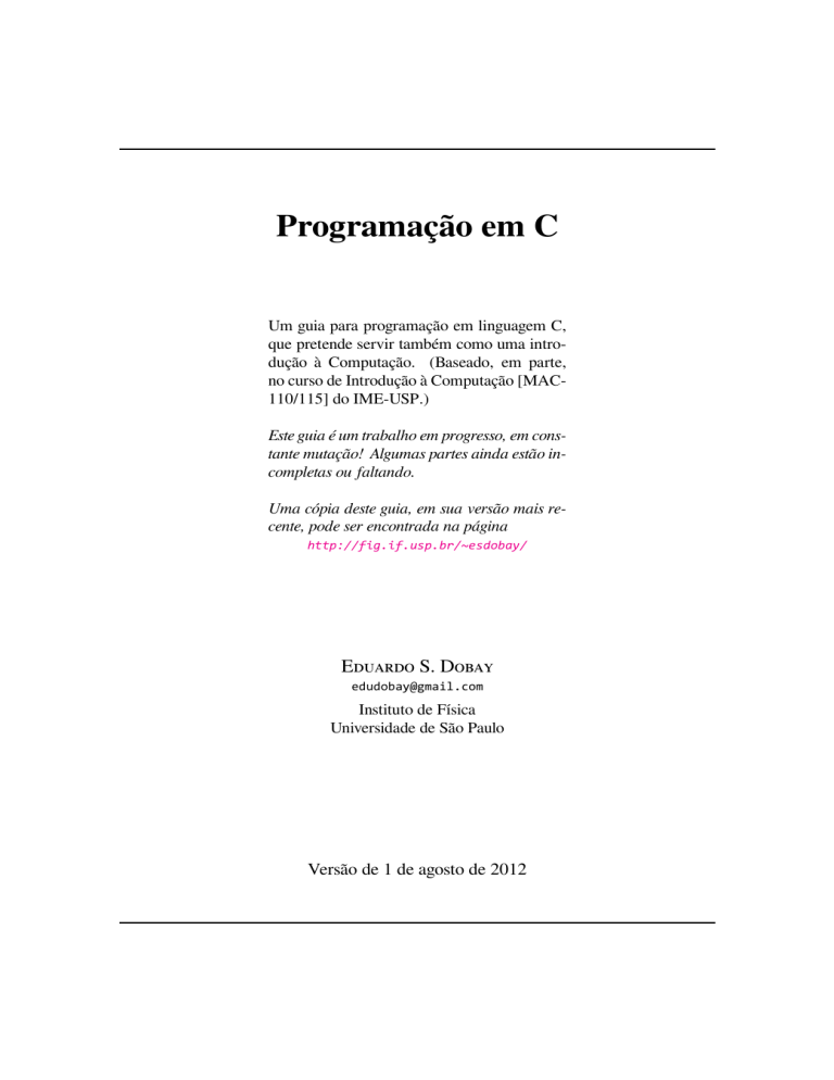 Programacao em C