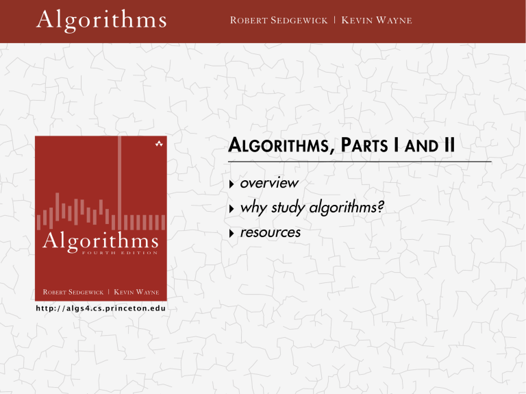 Algorithms Overview: Sedgewick & Wayne