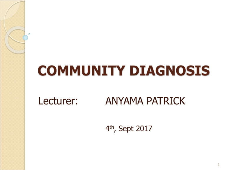Community Diagnosis: A Comprehensive Guide