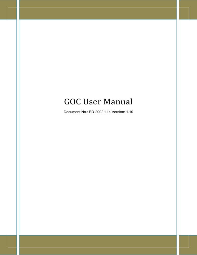 GOC User Manual: Micro Programmable Logic Controller Guide