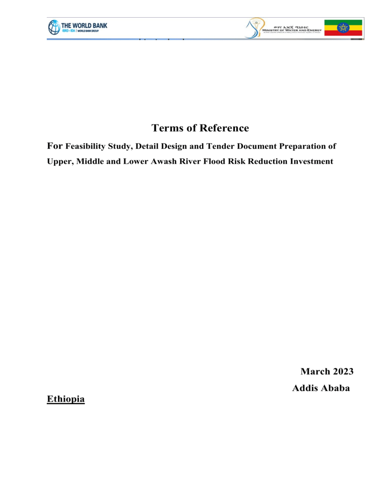 Awash River Flood Risk Reduction: Terms of Reference