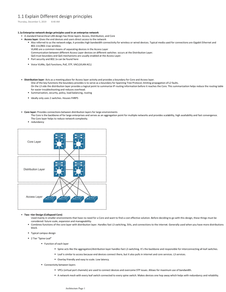 Network Design Principles: LAN, WLAN, & High Availability