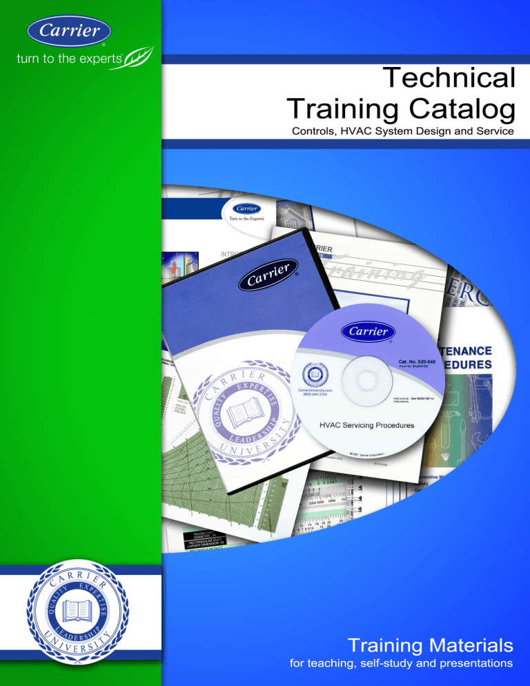 HVAC Training Catalog: Controls, System Design & Service