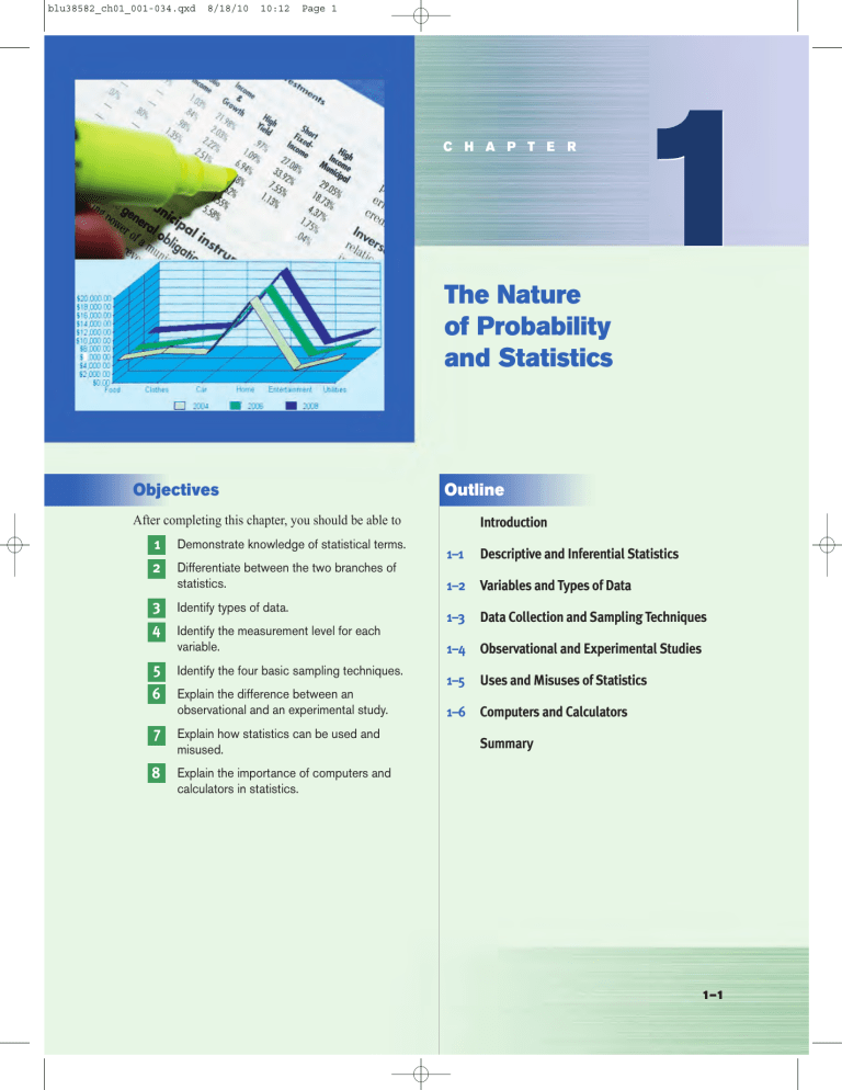 Probability and Statistics: Chapter 1 Overview