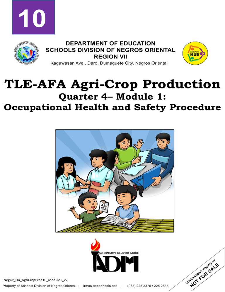 Agri-Crop Production: Occupational Health & Safety Module