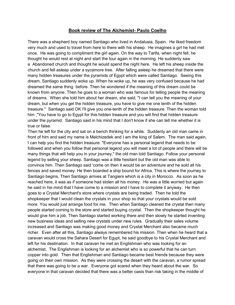 The Alchemist Book Review: Summary & Lessons