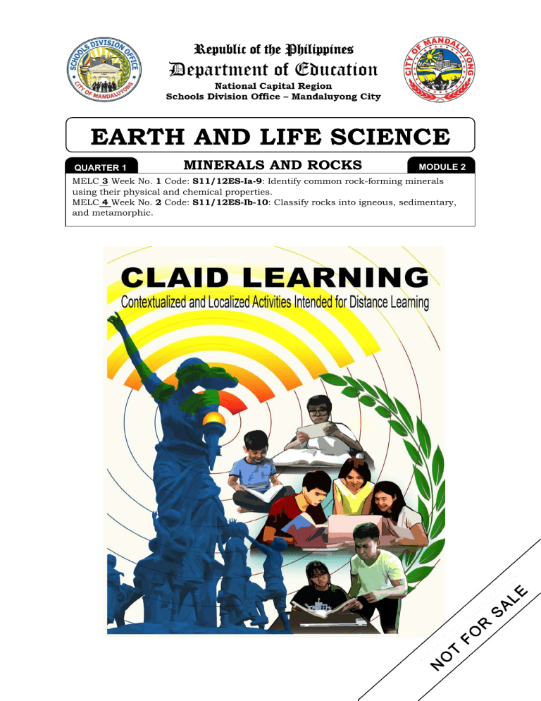 Earth & Life Science: Minerals & Rocks Module