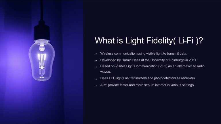 Li-Fi Technology: Light Fidelity Explained