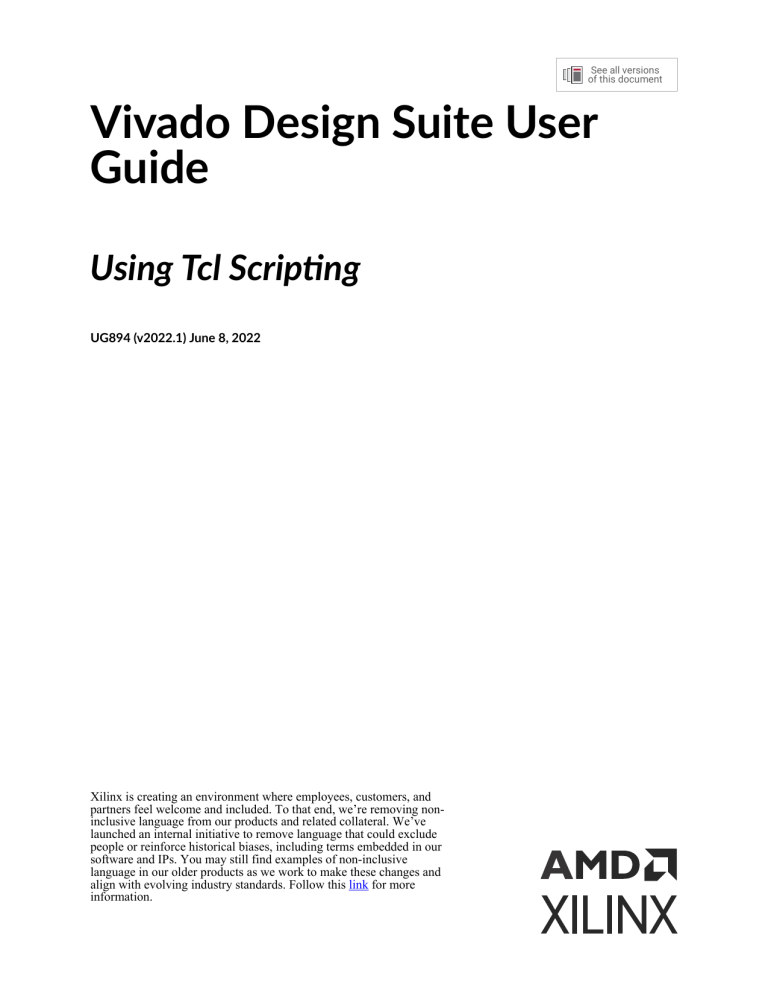 Vivado Tcl Scripting User Guide
