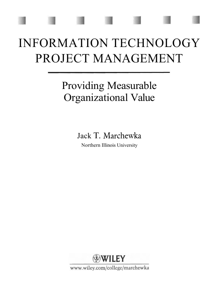 IT Project Management: Organizational Value