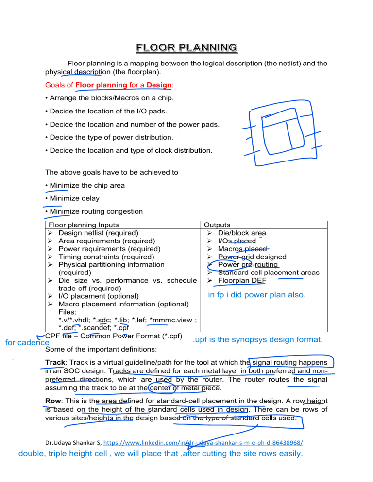 Floor Planning with Cadence Innovus: A Tutorial