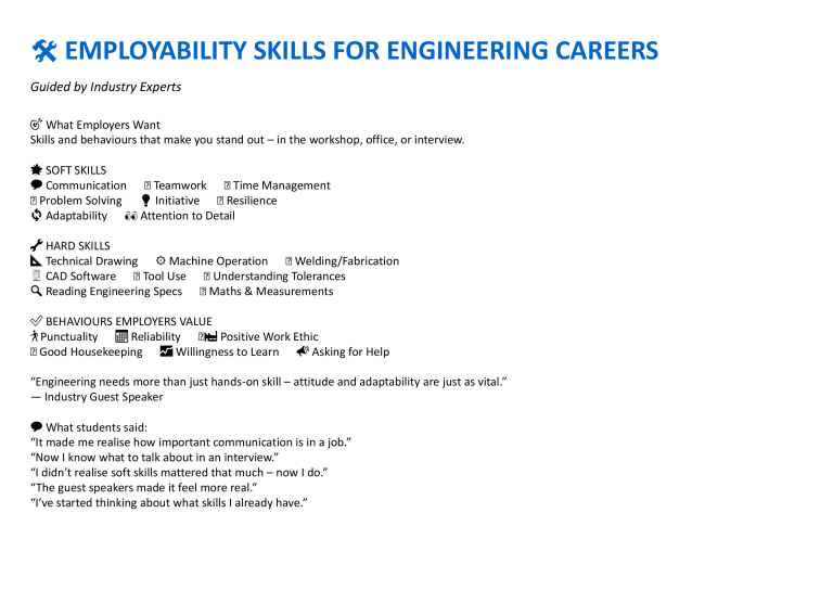 Engineering Employability Skills Guide