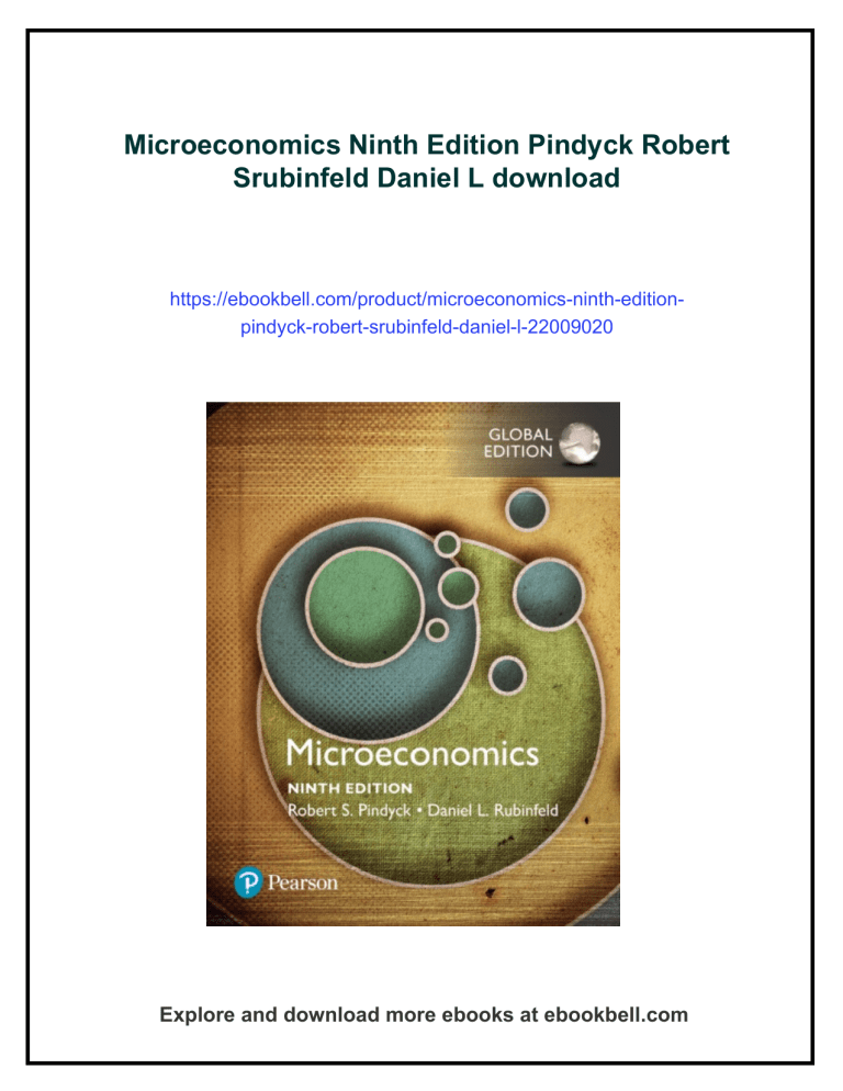 Microeconomics Ninth Edition
