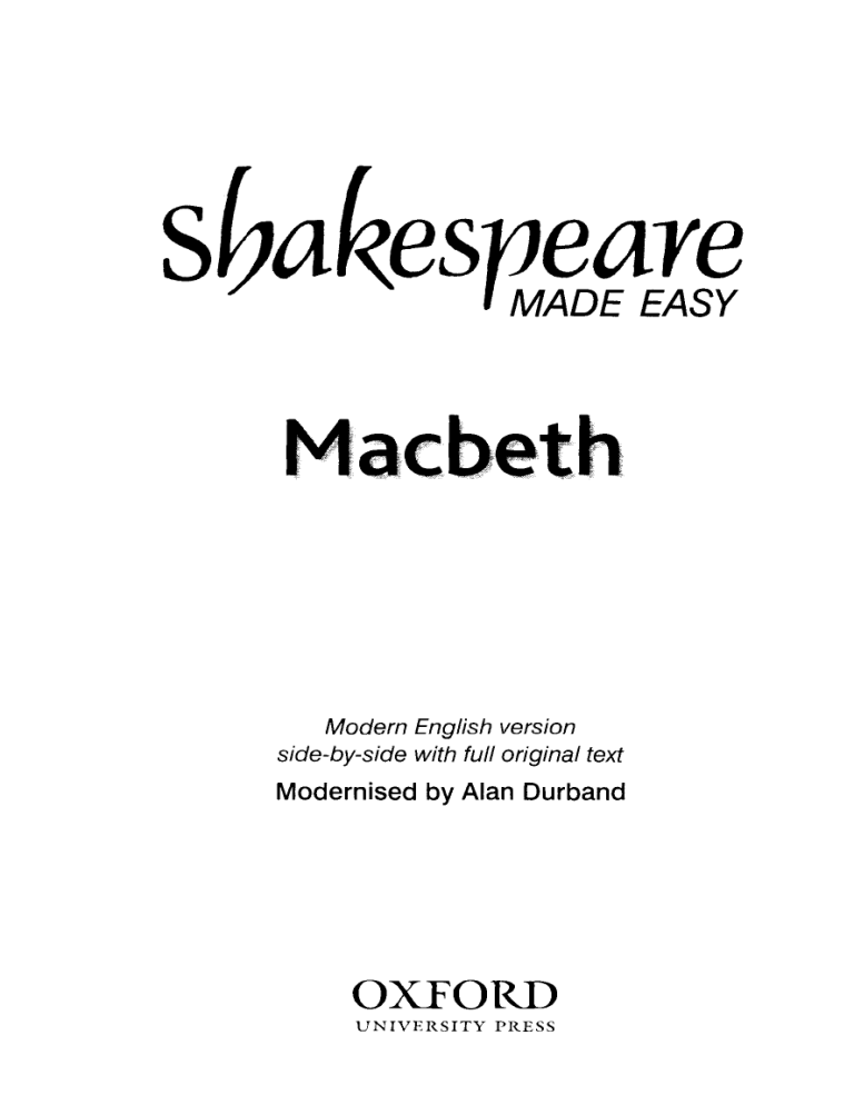 Macbeth: Shakespeare Made Easy - Modern English Version