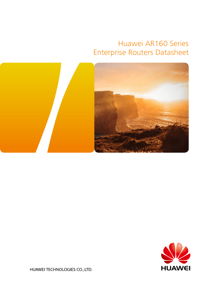 Huawei AR160 Series Enterprise Routers Datasheet