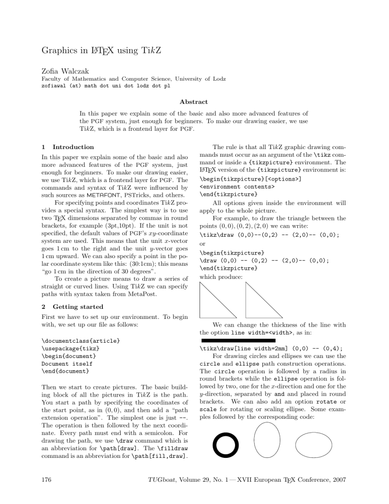 TikZ Graphics in LaTeX: A Beginner's Guide