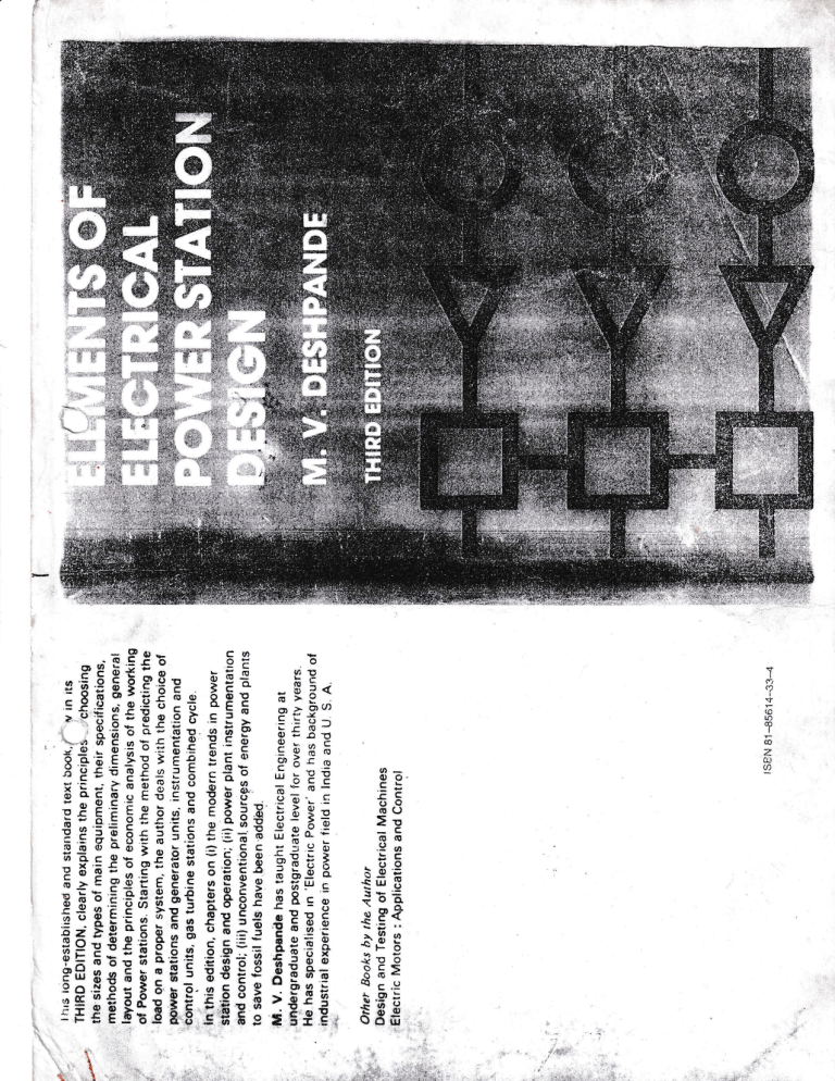 Electrical Power Station Design Textbook