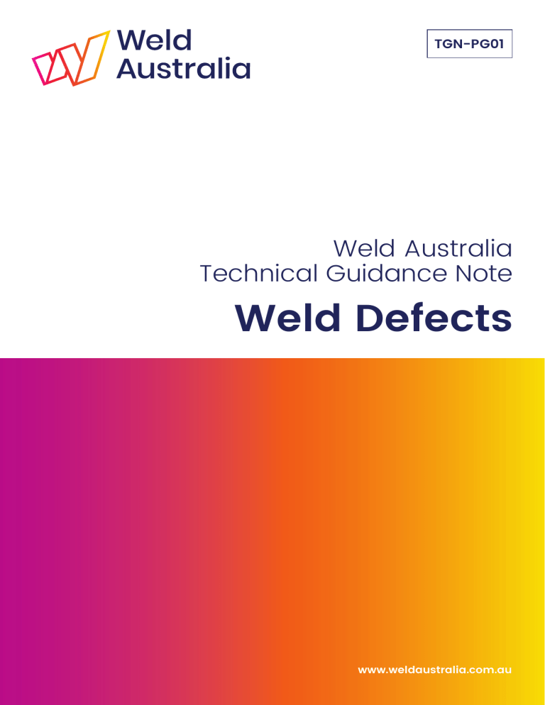 Weld Defects: Technical Guidance Note