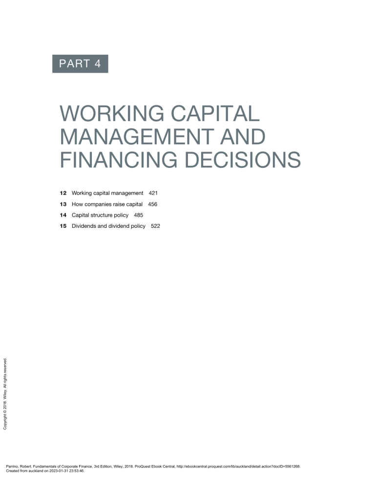 Working Capital Management: Concepts & Strategies