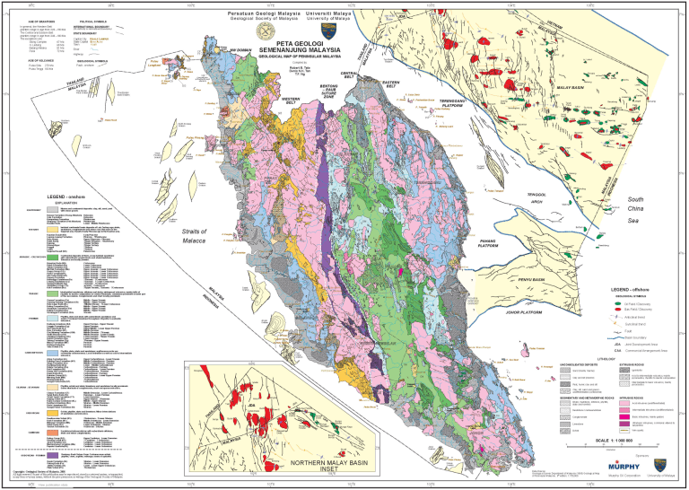 Geological Map of Peninsular Malaysia