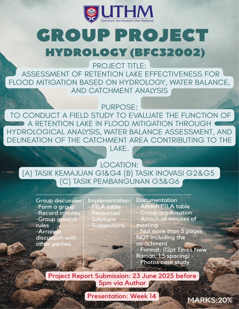 Hydrology Project: Retention Lake Flood Mitigation Assessment