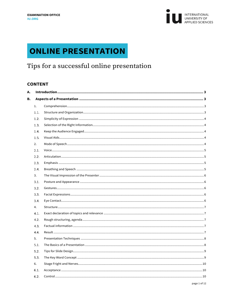 Online Presentation Tips: IU.ORG Guide