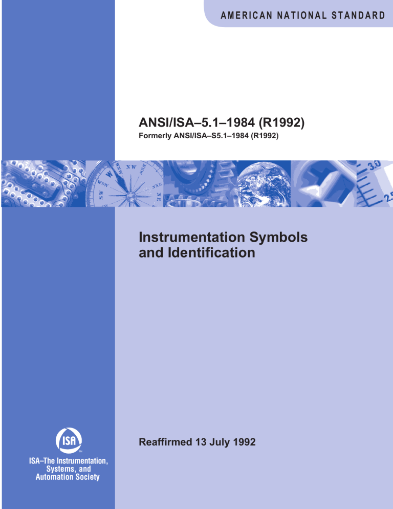 ANSI/ISA-5.1 Instrumentation Symbols & Identification Standard