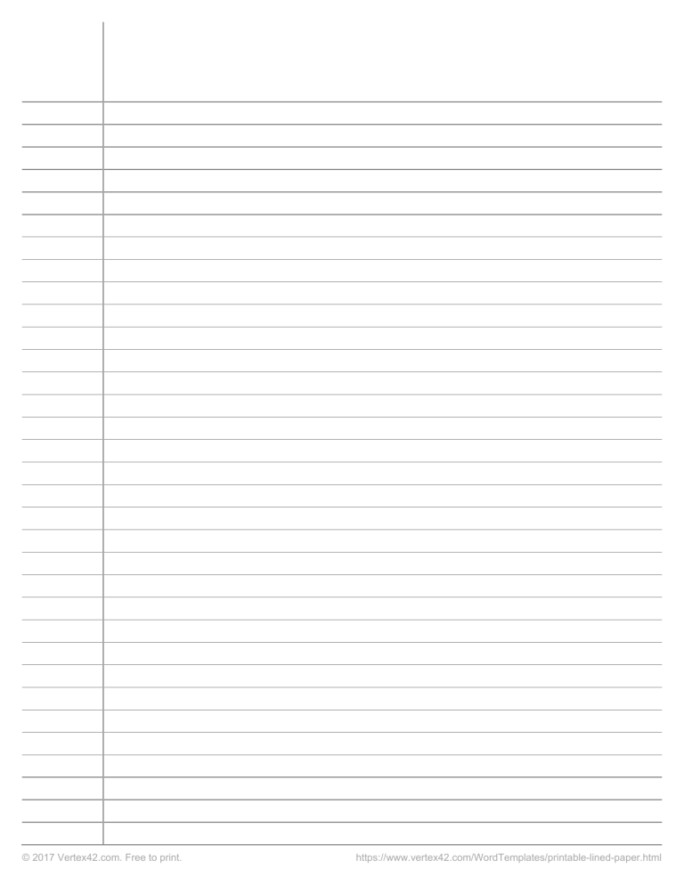Printable Lined Paper Template - Vertex42
