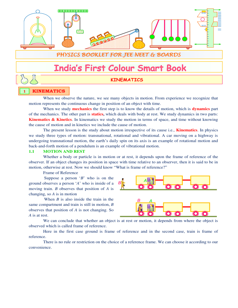 Kinematics Physics Booklet for JEE NEET & Boards