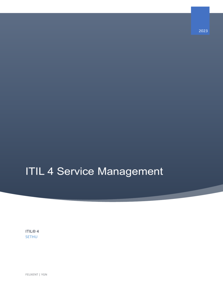 ITIL 4 Service Management: Key Concepts & Principles
