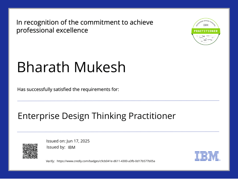 Enterprise Design Thinking Practitioner Certification