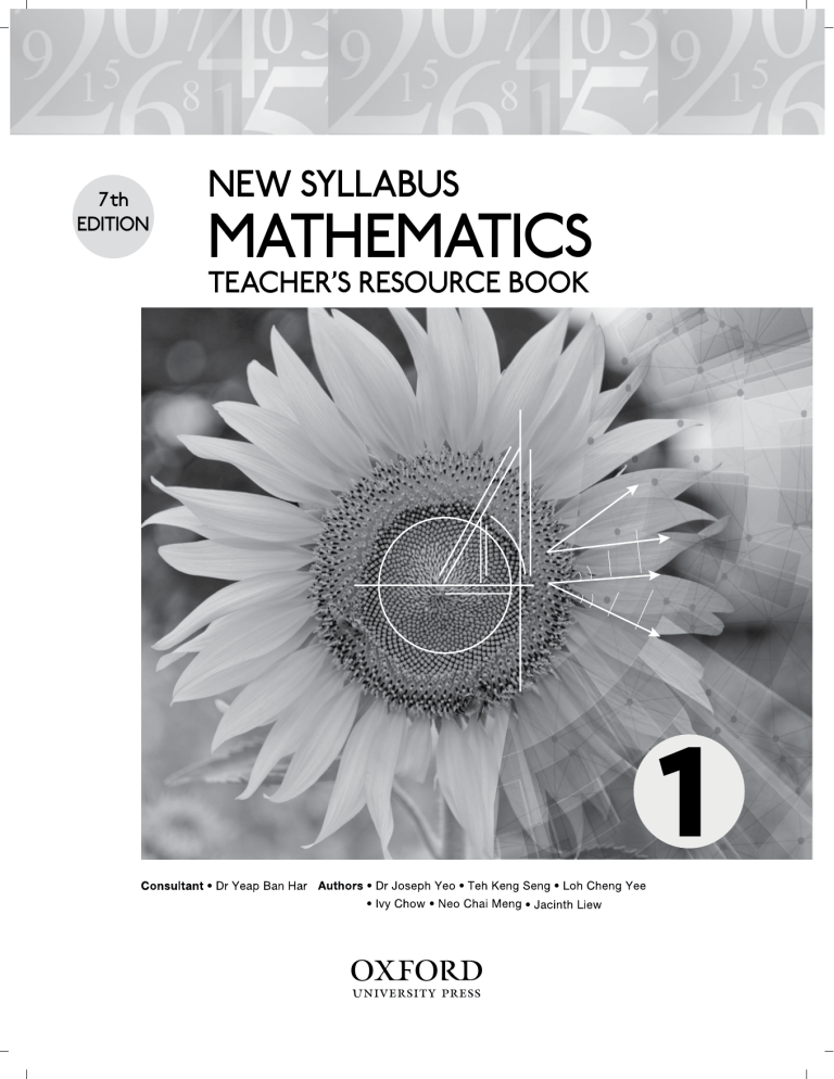 Mathematics Teacher's Resource Book 1 - New Syllabus