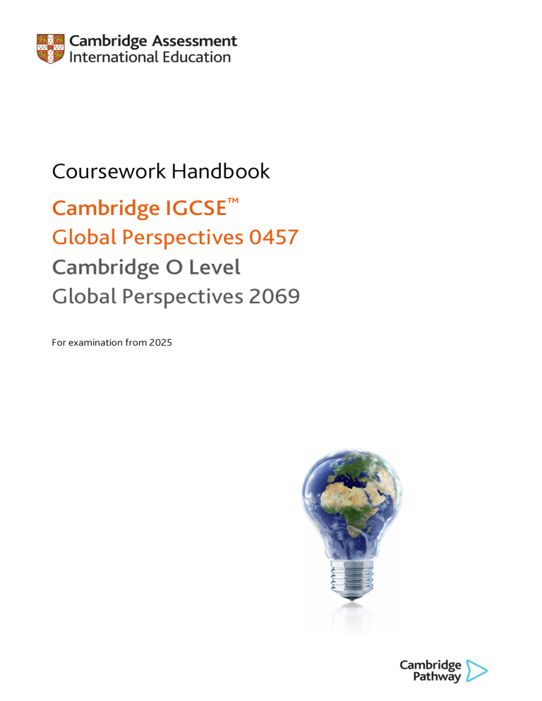 Cambridge Global Perspectives Coursework Handbook