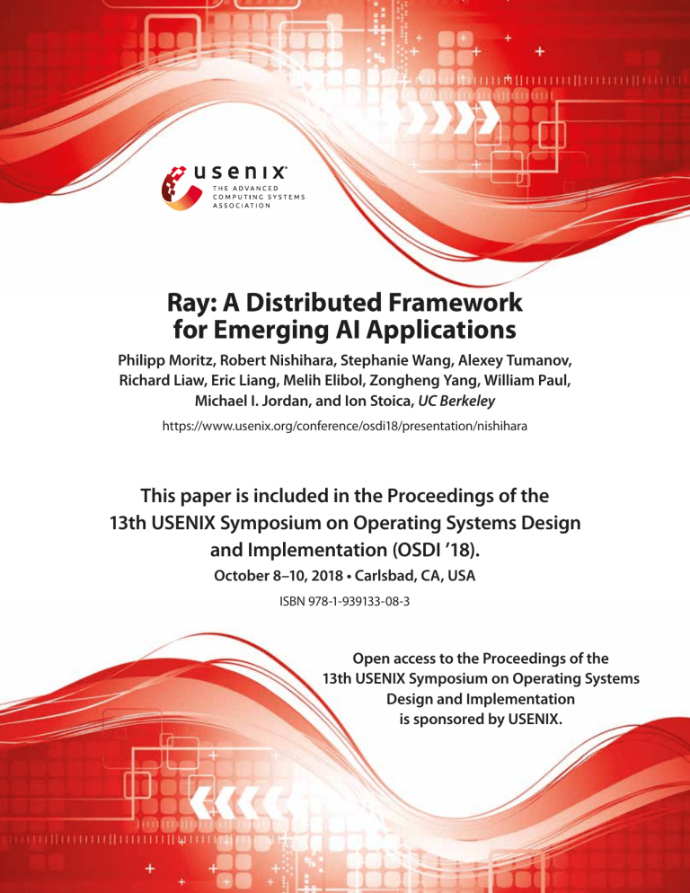 Ray: Distributed AI Framework - Research Paper