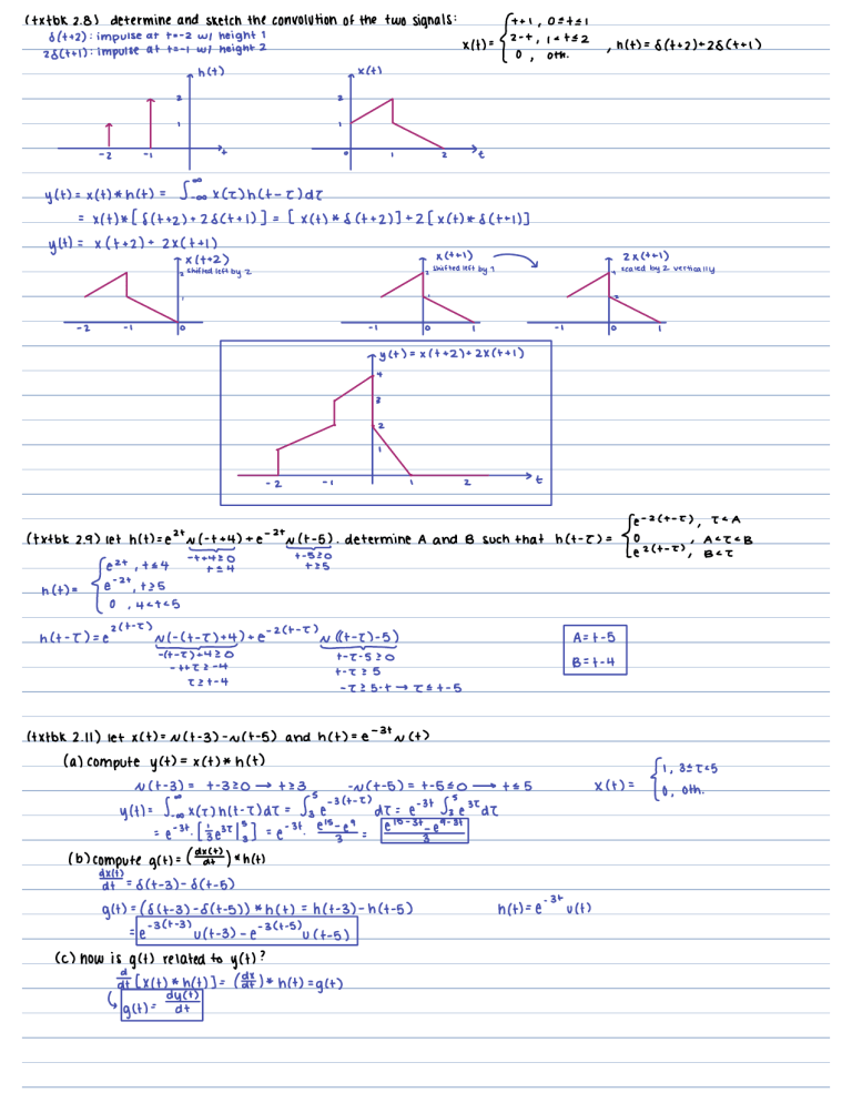Signals and Systems Problems & Solutions