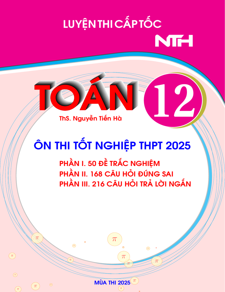 Math 12 Exam Prep: 50 Tests, 168 T/F, 216 Short Answers