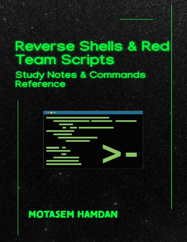 Reverse Shells & Red Team Scripts: Study Notes & Commands