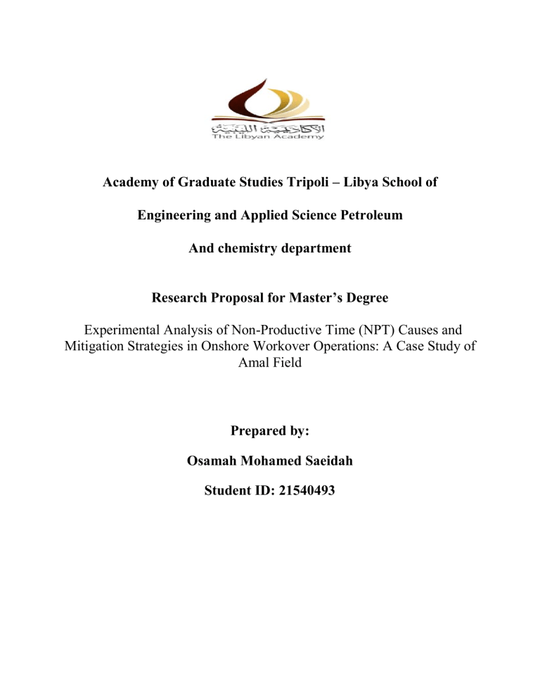 NPT Analysis in Onshore Workover Operations: Amal Field Case Study