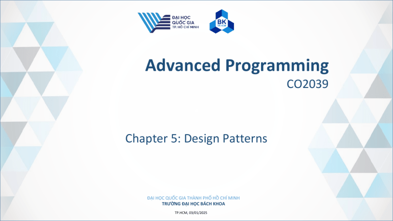 Design Patterns in Advanced Programming