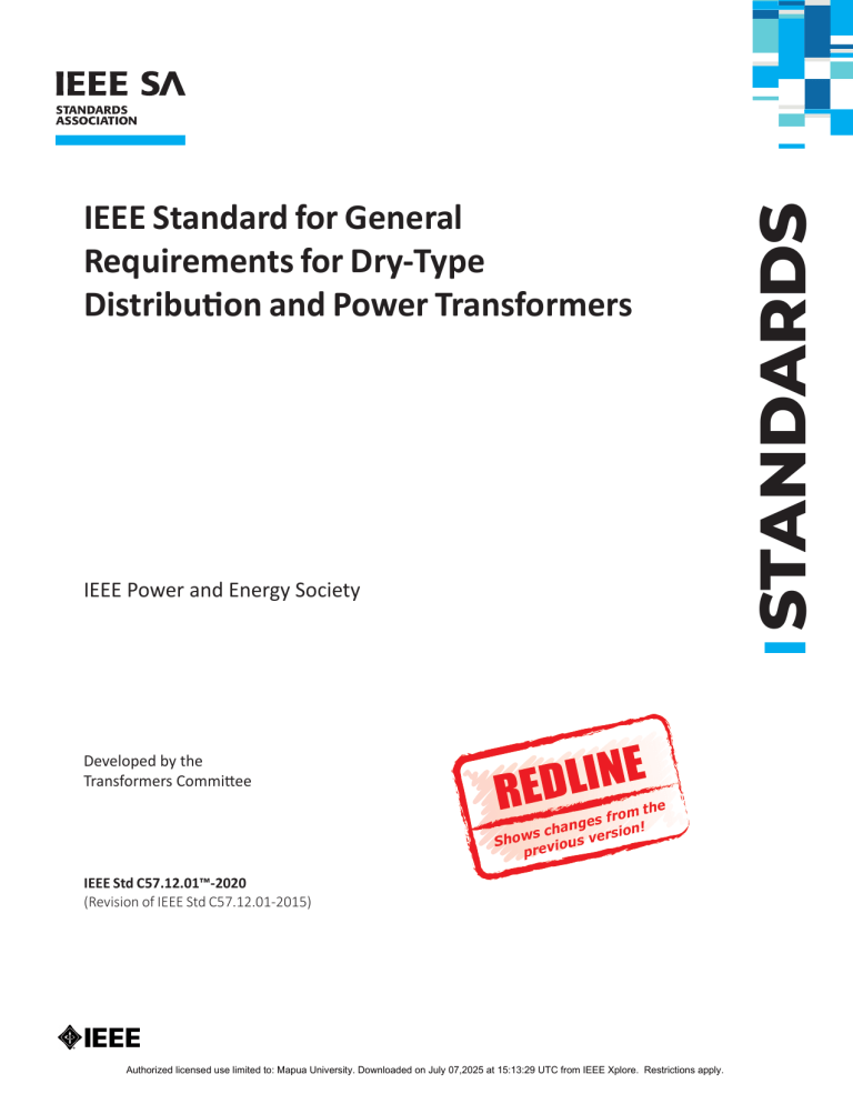 IEEE C57.12.01: Dry-Type Transformer General Requirements
