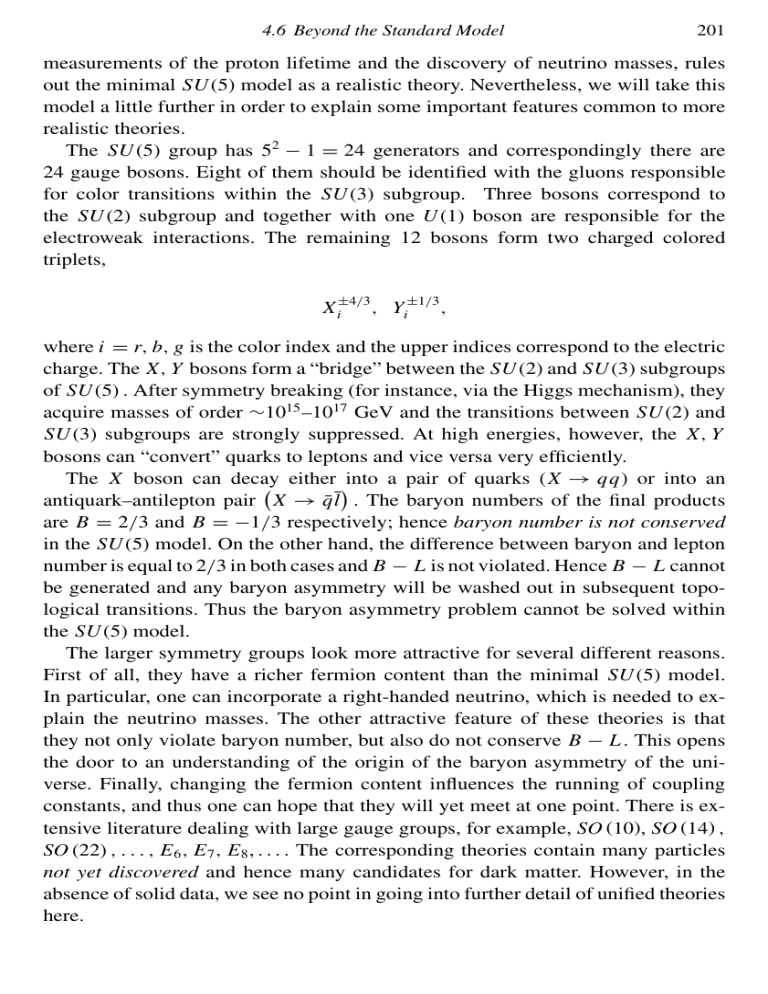Beyond the Standard Model: SU(5), Supersymmetry, Dark Matter