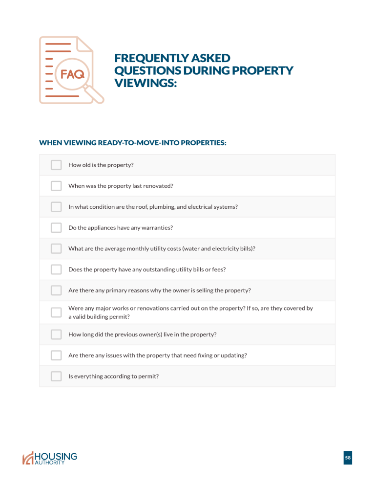 Property Viewing Checklist: Questions to Ask