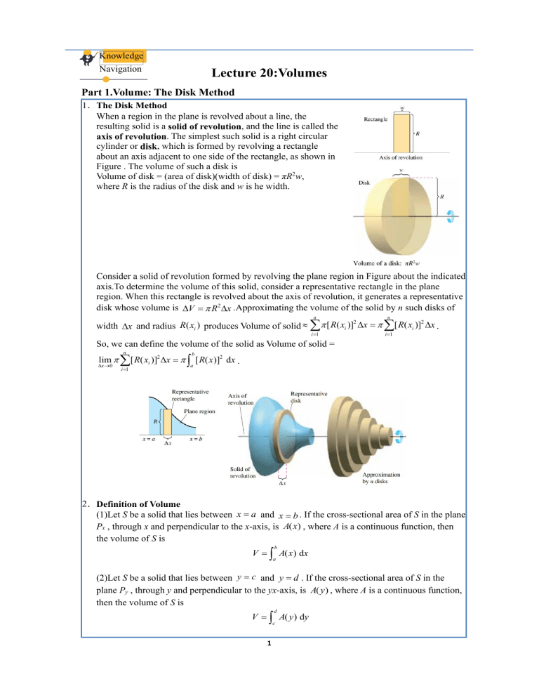 Volumes: Disk & Washer Methods - Calculus Lecture