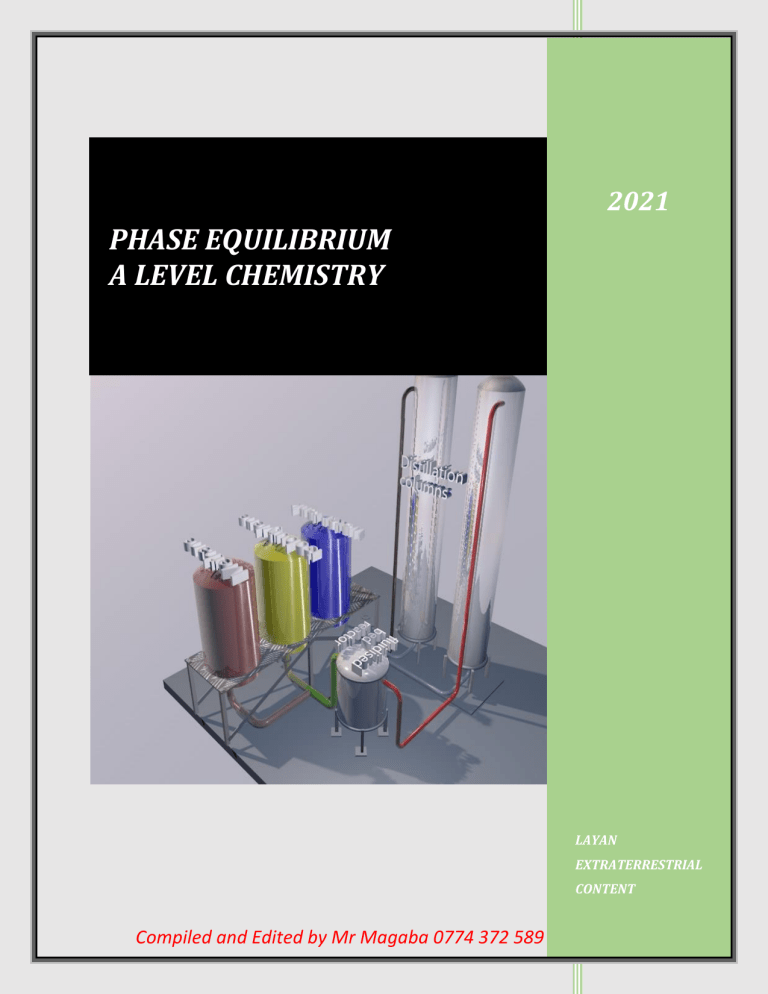 Phase Equilibrium: A Level Chemistry Notes