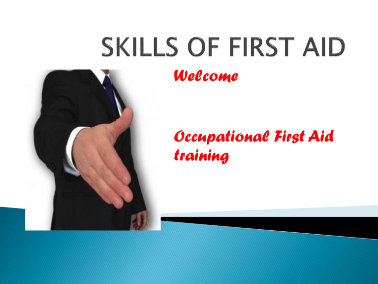 Occupational First Aid Training Presentation